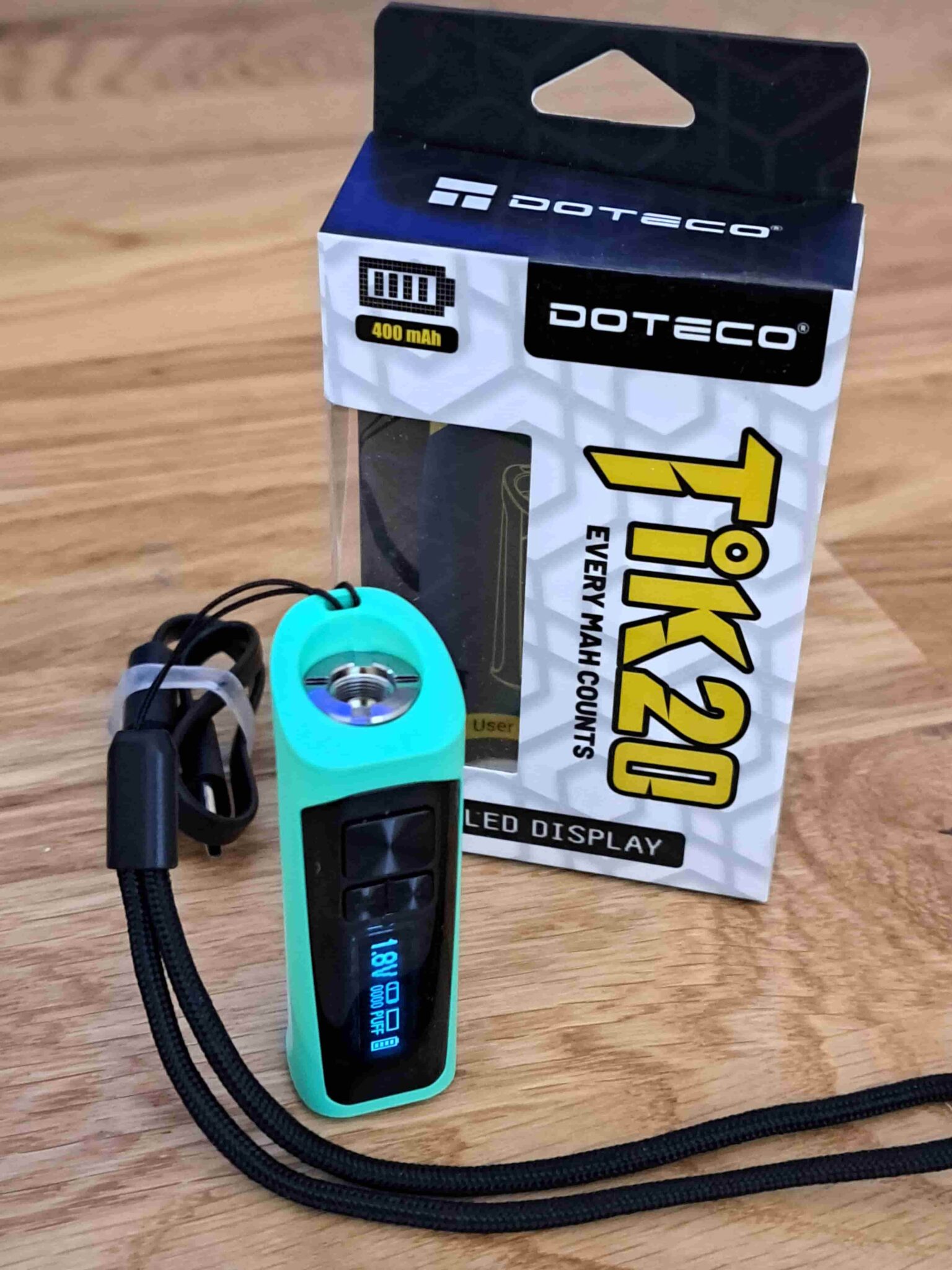 TIK20 Battery - OLED screen - UK Vape Carts